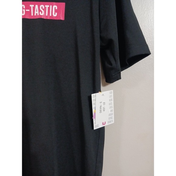 LuLaRoe | Tops | Nwt Lularoe Devin Black Fanfreakingtastic Tshirt Vneck ...